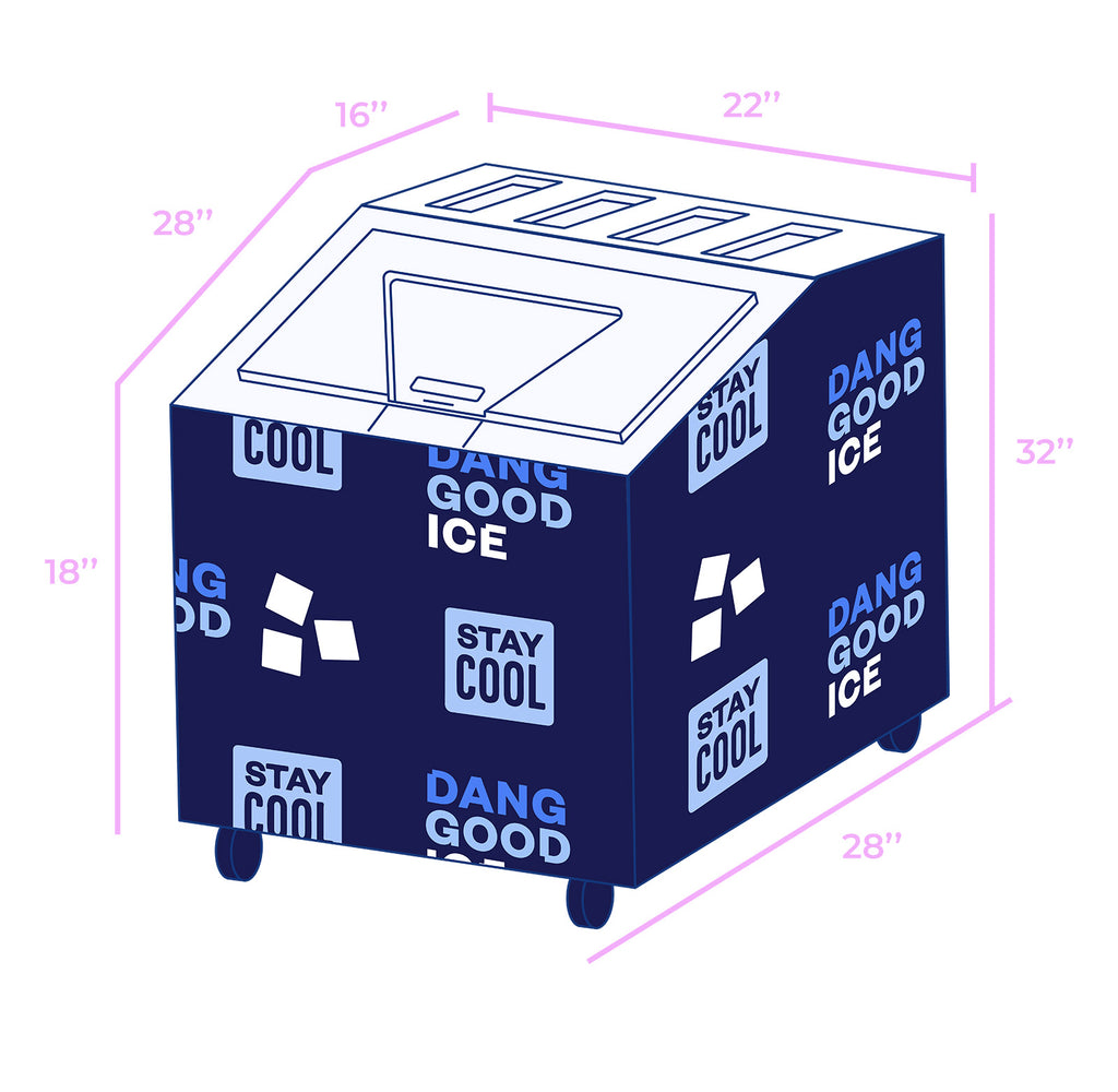 Mobile Ice Caddy Rental (Small - 140lbs) – Dang Good Ice